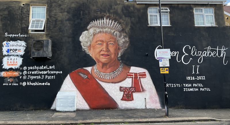 Mural of Queen Elizabeth II - Sandhata